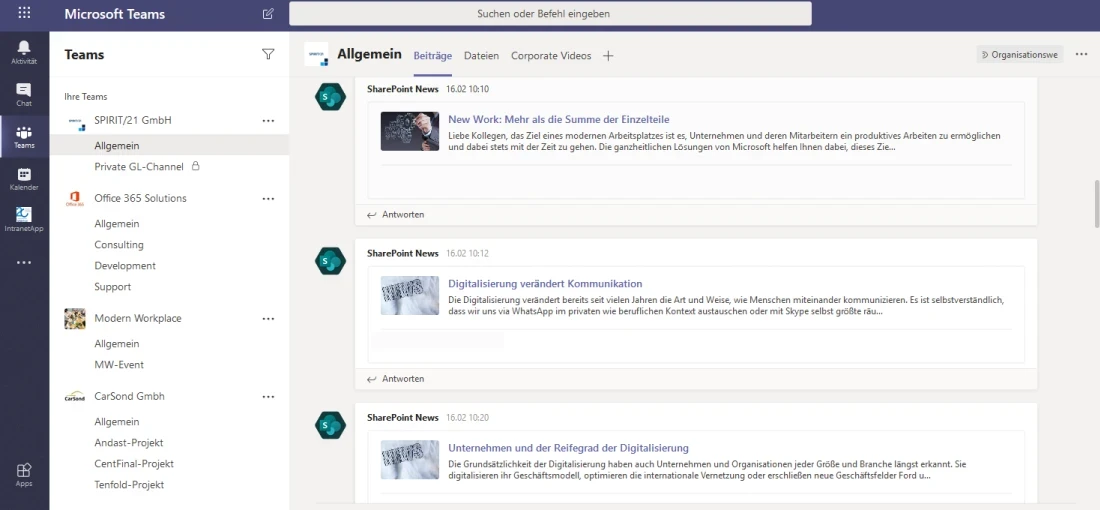 SPIRIT/21 · WIe man Microsoft Teams optimal strukturiert und berechtigt